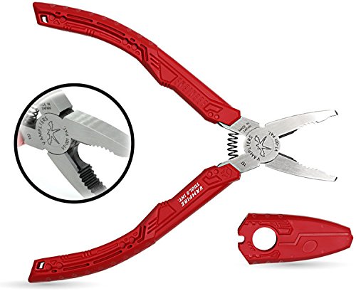 VAMPLIERS VT-001P: 6.25" Patented Multipurpose Screw Extraction Pliers + Tool Pouch. Extracts any damaged, rusted, security, specialty screw, nuts and bolts.