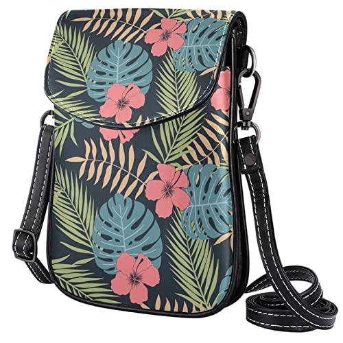 Small Crossbody Bag Flower And Leaf Cell Phone Purse Wallet