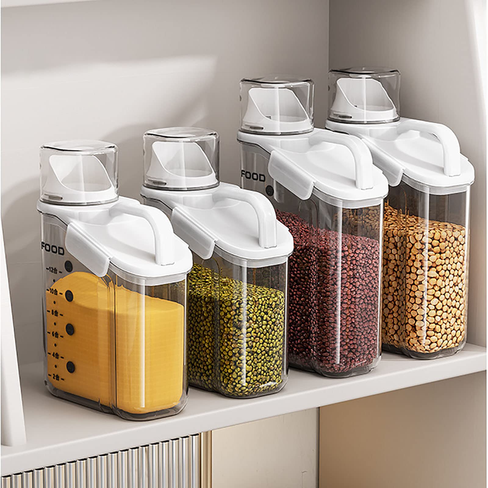 TZNBGO Cereal Container Oatmeal Dispenser - Plastic Cereal Dispenser Storage Box Kitchen Food Grain Rice Container, Household Food Container Grain Storage Box
