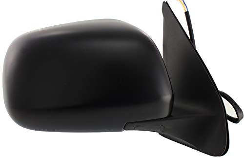 Kool Vue Mirror Set of 2 Compatible with 2005-2011 Toyota Tacoma Driver and Passenger Side Manual Folding, Textured Black, Power Glass
