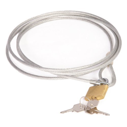 WideskallĀ® 6.5 Feet Car Cover Security Steel Cable & Lock Kit