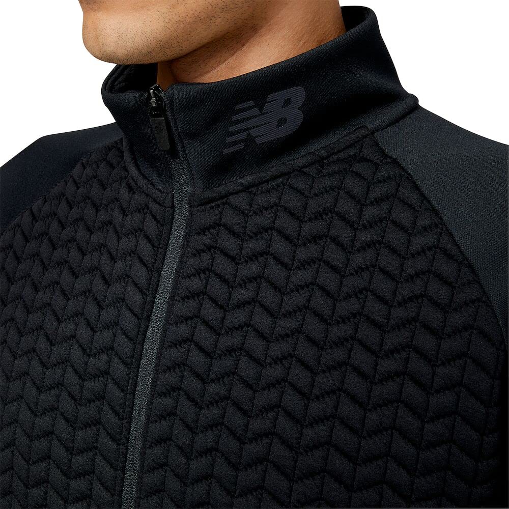 New Balance Men's NB Heatloft Full Zip Jacket 22, Black, Large