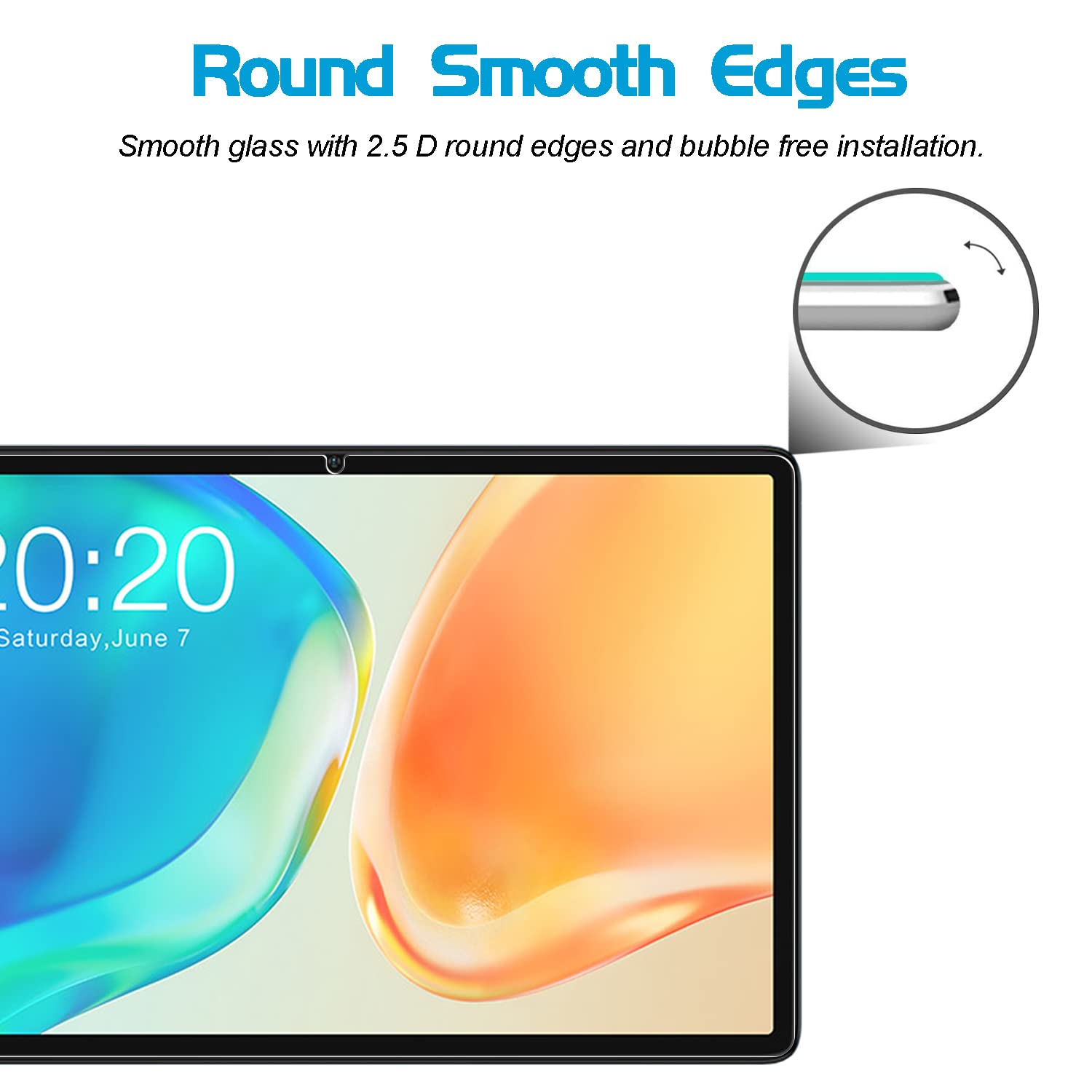 XunyLyee [2 Pack Compatible with Teclast M40 Plus Screen Protector, Easy Installation Tempered Glass Film for Teclast M40 Plus/Teclast P40HD (10.1 Inch)