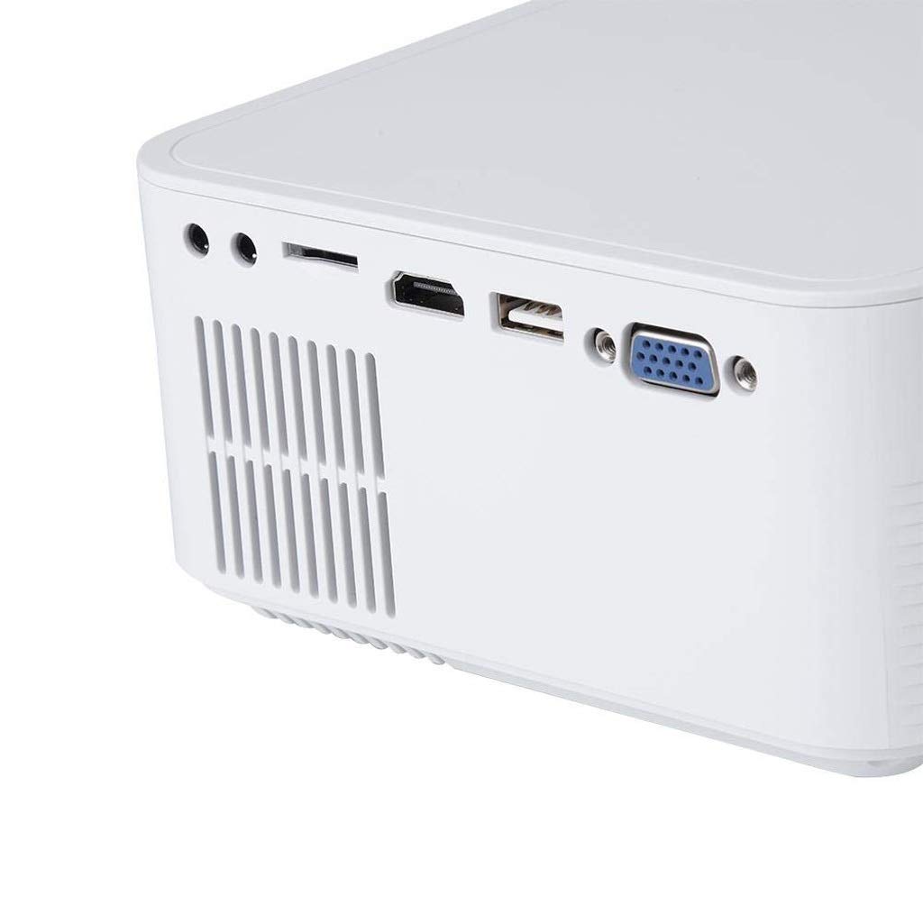 ZYZMH Mini Movie Projector, Multimedia Home Theater Video Projector with Cable, Full HD Video Projector
