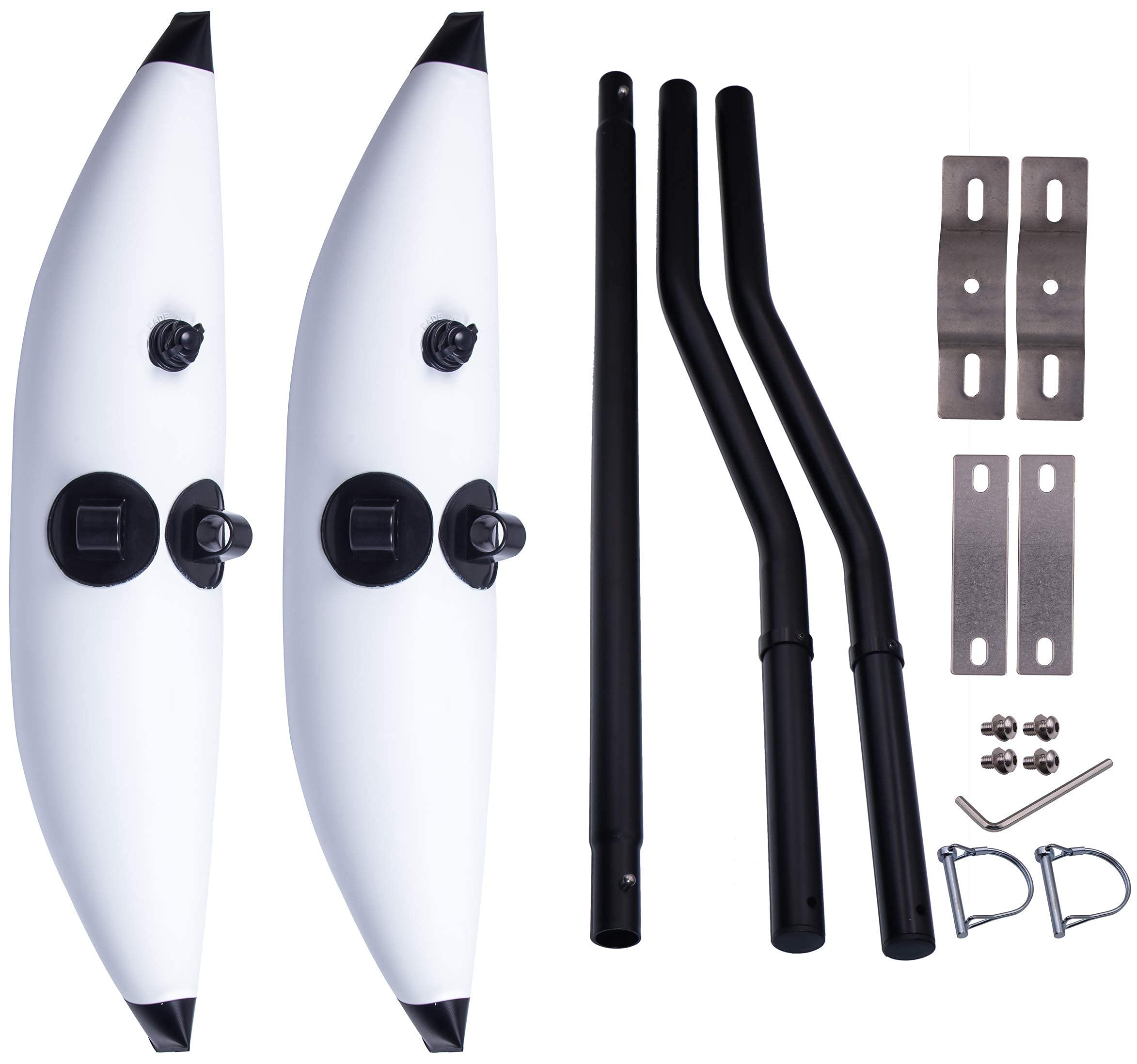 METER STAR Kayak Stabilization System Float and Rods Kit, for Kayaks, Canoes, Fishing Boats, Ocean-Going Boats Easy Install and High Stability