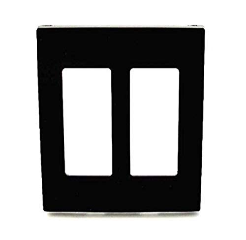 Leviton 80309-SE 2-Gang Decora Plus Screwless Wall Plate - Black