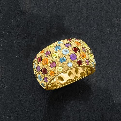 Ross-Simons 2.60 ct. t.w. Multi-Gemstone Ring in 18kt Gold Over Sterling. Size 7
