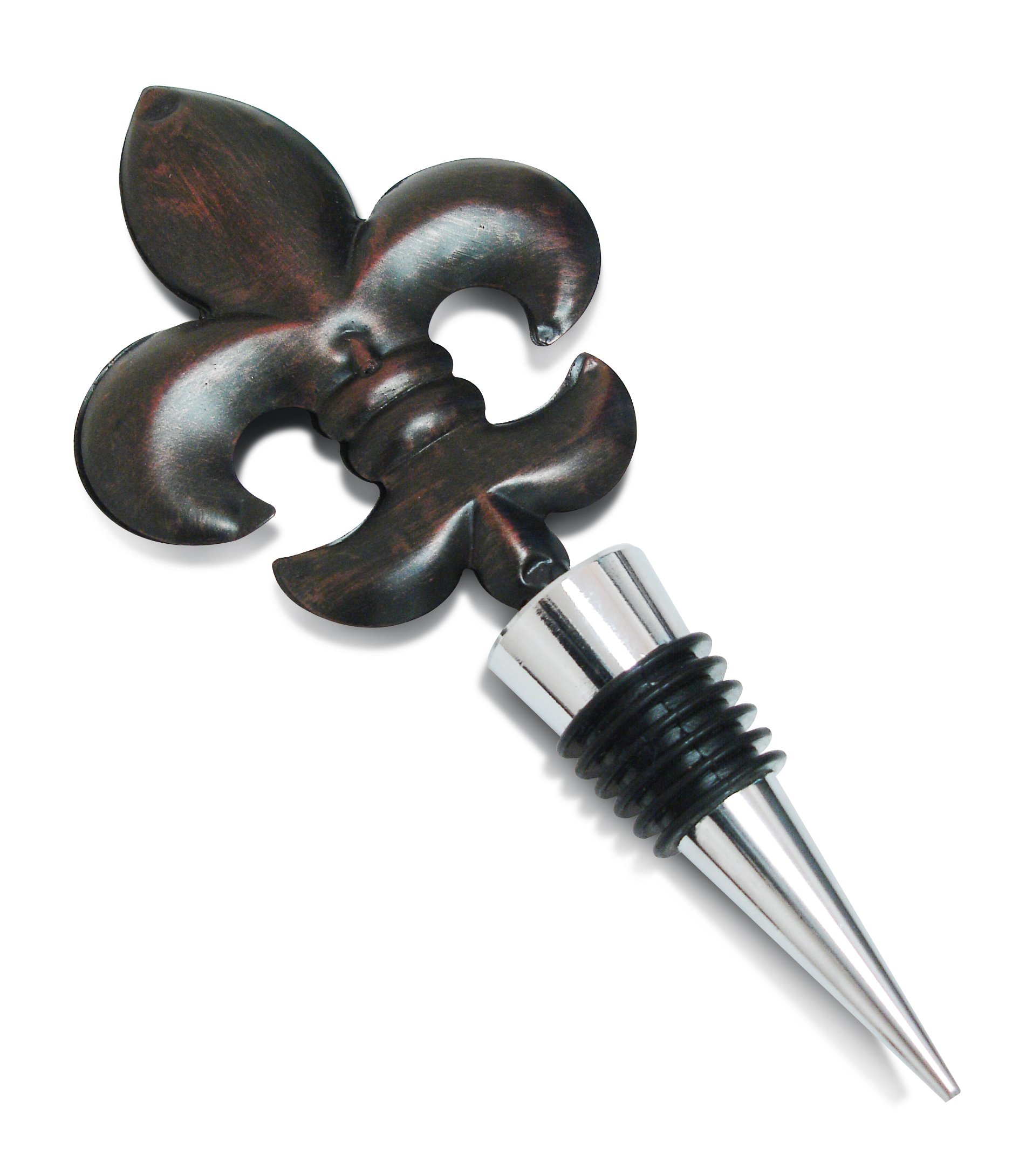 Vinotemp Fleur de Lis Bottle Stopper, Clear, Small, (EP-FDLBS01)