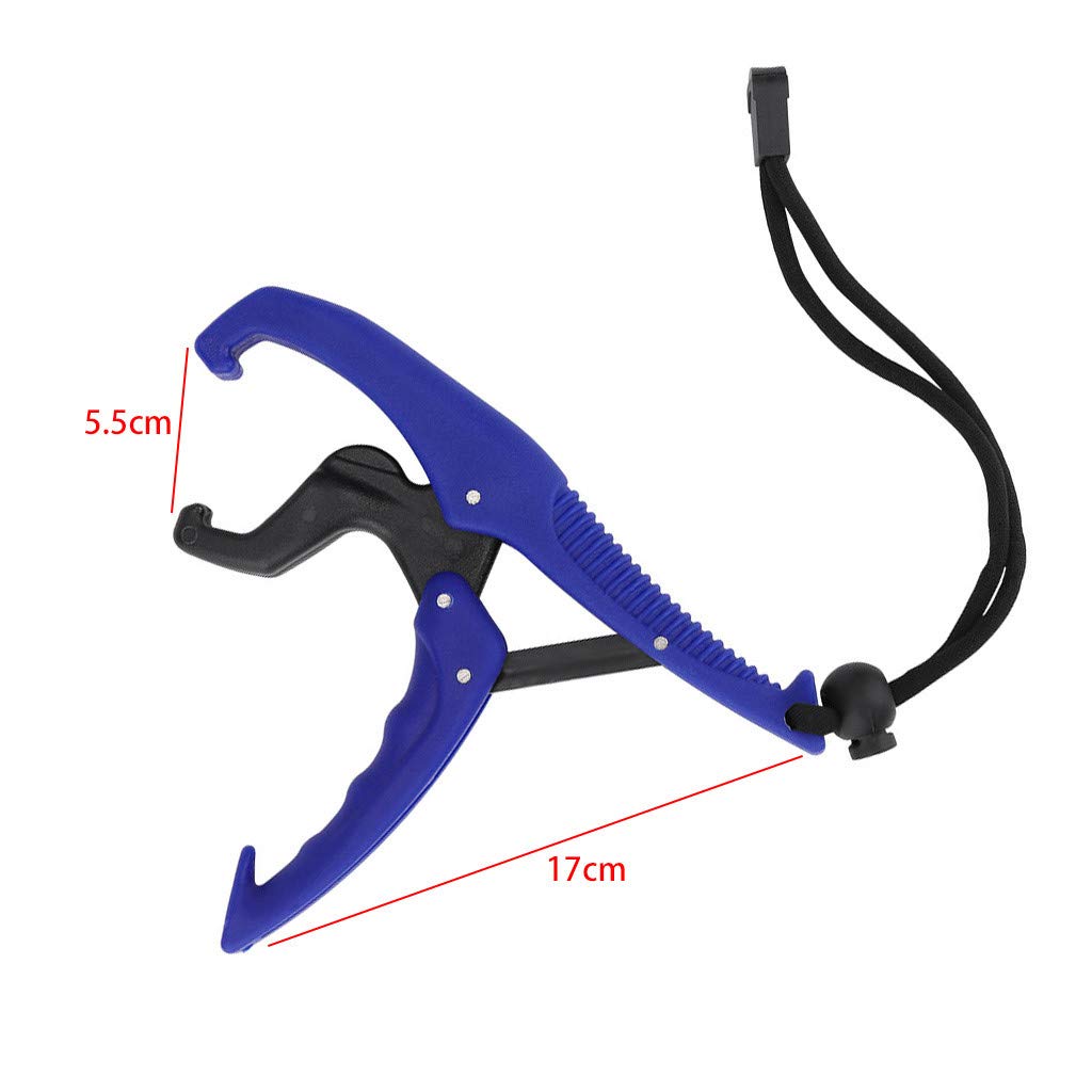 Portable Fish Lip Fish Grip Tool Fish Control Outdoor Fishing Tool 9 Inch Puff Puff Fish (Blue, One Size)