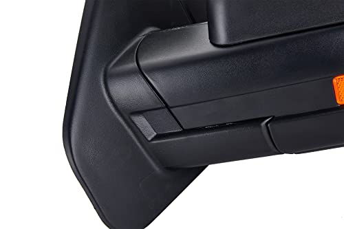 ZAPOSTS Towing Mirror Fit for 2007-2014 FORD F150 Power Heated W/Amber Signal,W/Puddle Light,Manual Folding,Driver Side