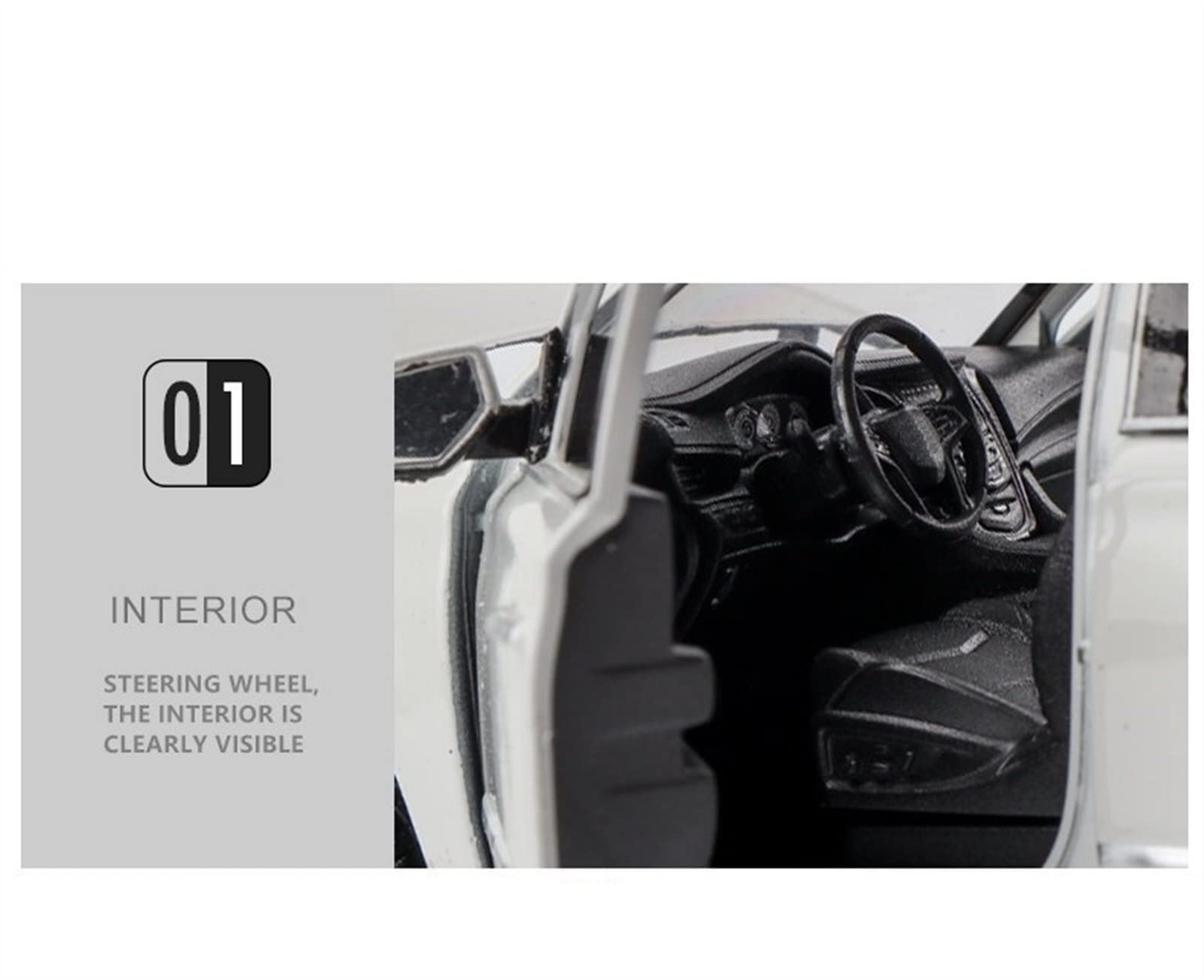 QTSM Die-Casting 1:27 2017 for Cadillac for Escalade Car Alloy Car Model Simulation Car Gift Toy Die Casting Model Boy Toy (Color : White)