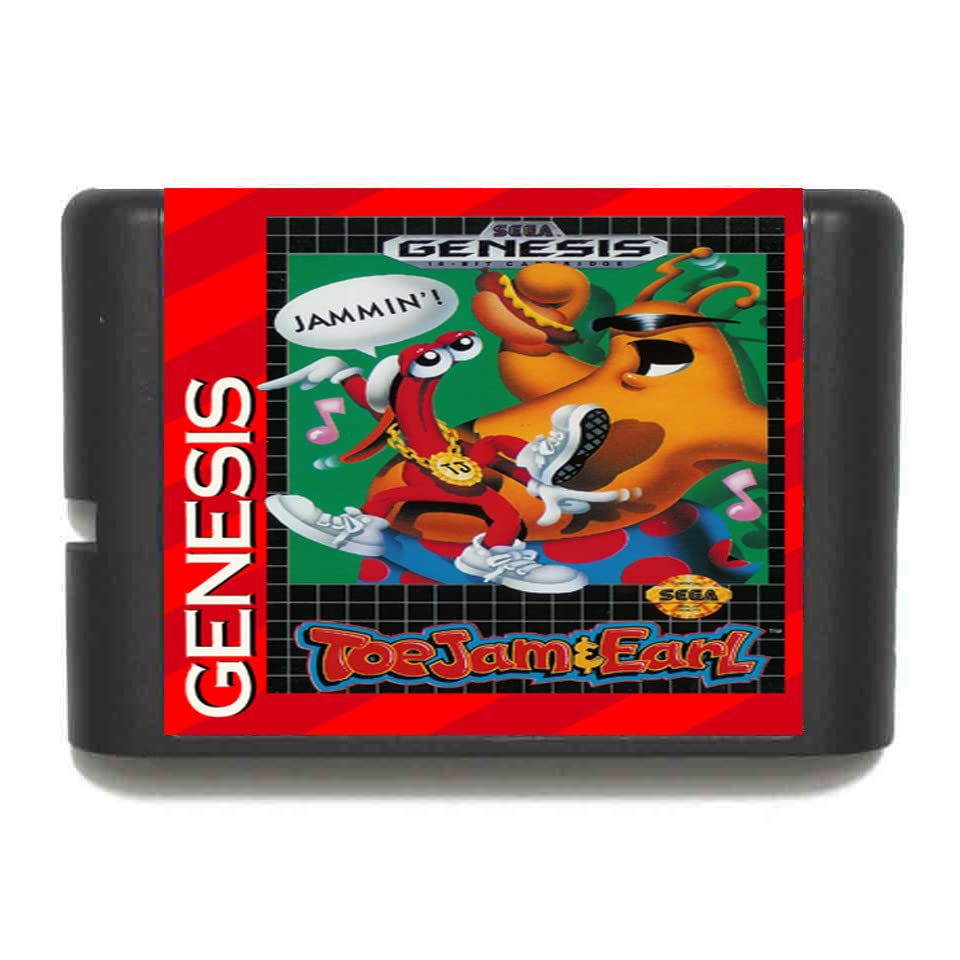 ToeJam & Earl 16 Bit MD Game Card For Sega Mega Drive For Genesis (Black)