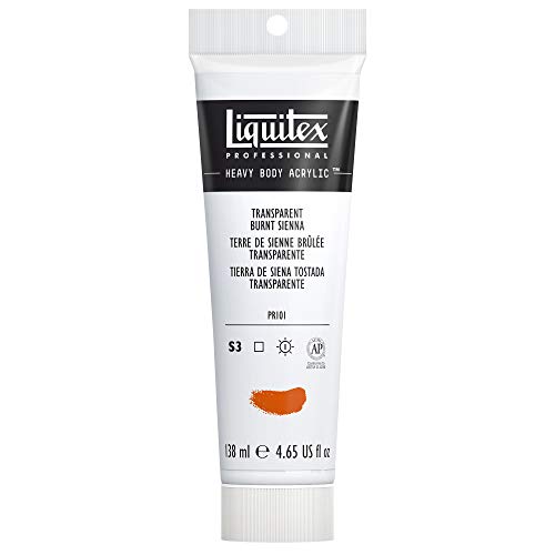 Liquitex Professional Heavy Body Acrylic Paint, 4.65-oz Tube, Transparent Burnt Sienna