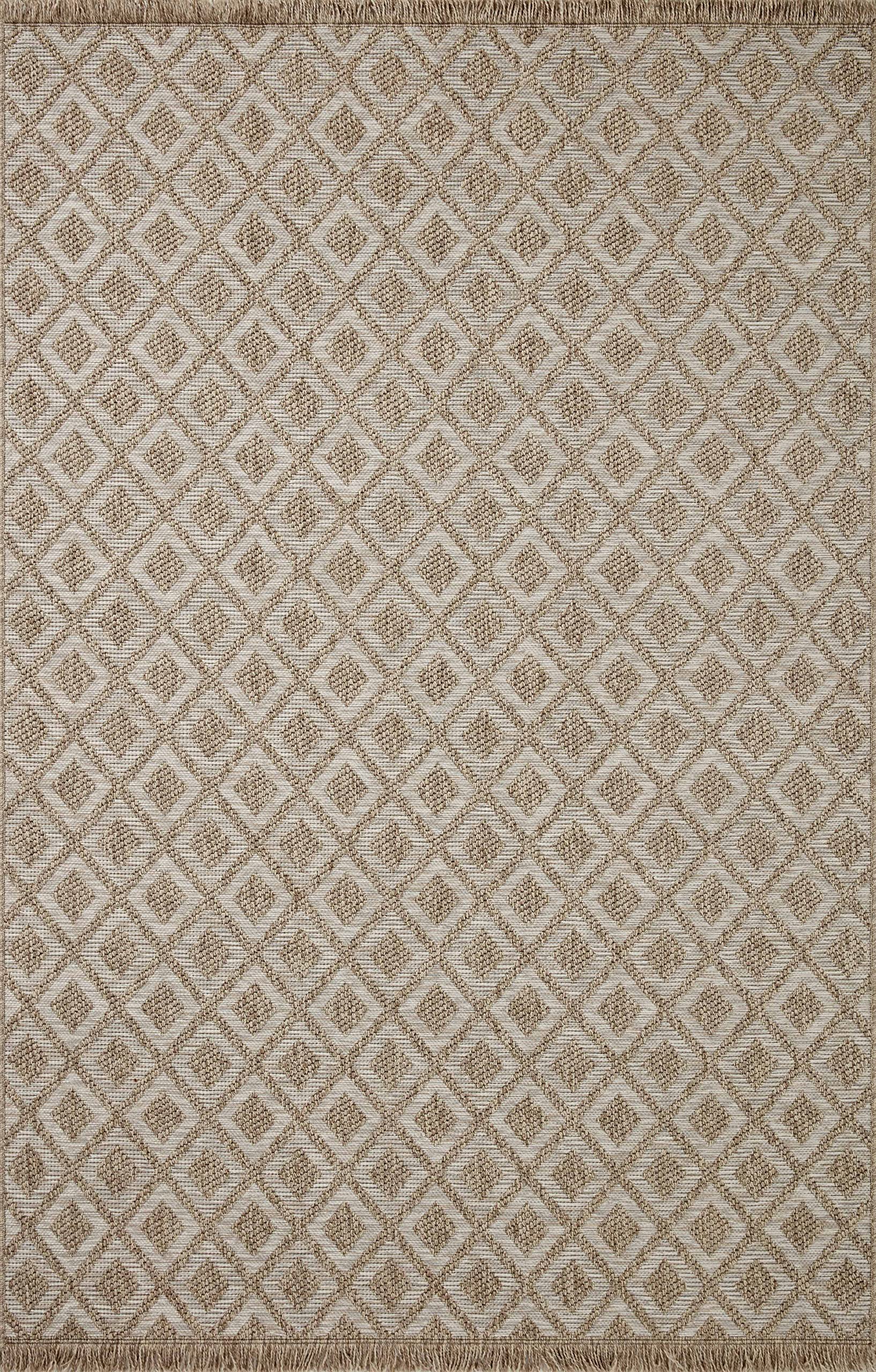 Loloi II Dawn Collection Indoor/Outdoor DAW-07 Light Brown 8'-10" x 12'-2" Area Rug