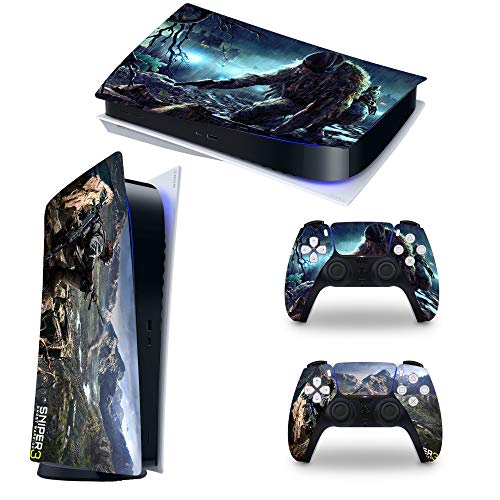 PlayStation 5 Skin Set – Game Warrior Japan - HD Printing Vinyl Skin Cover Protective for PS5 Standard Edition Console and 2 PS5 Standard Edition Controller