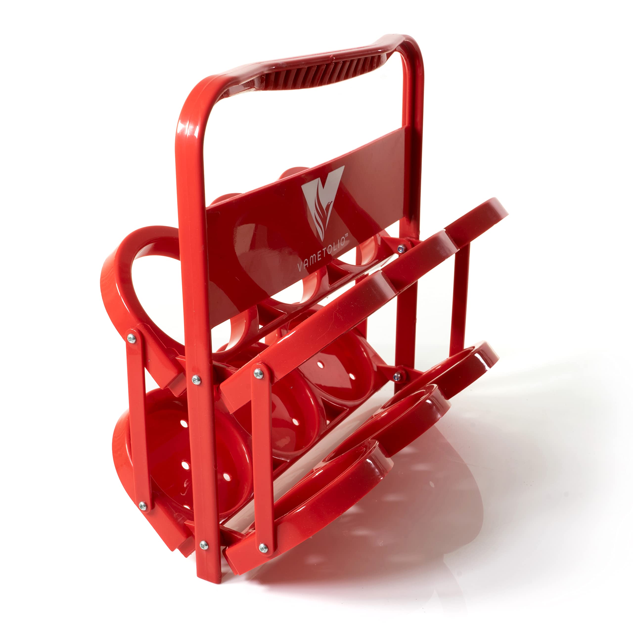 Vametolio Foldable Drink Carrier - Premium Plastic Beverage Caddy - Holder For Small, Med and Large Drinks - For Home Delivery, Catering, Car and Restaurant