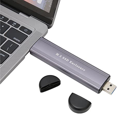 Toolless M.2 SSD Enclosure M.2 NVME NGFF SSD 10Gbps Type C USB3.0 Smart Hibernation Plug and Play for Desktop Tablet PC Grey