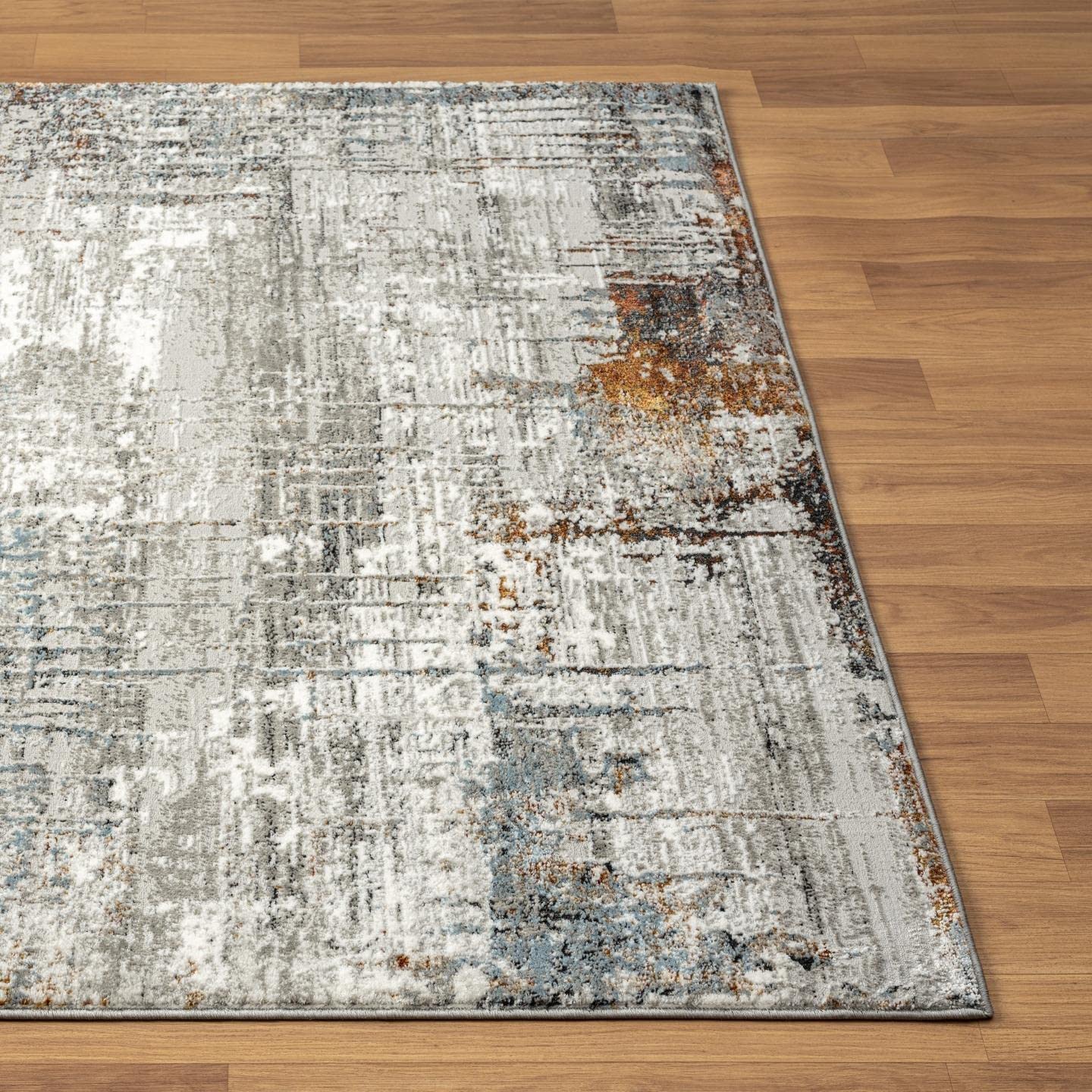 LUXE WEAVERS Modern Abstract Indoor Blue 8x10 Area Rug