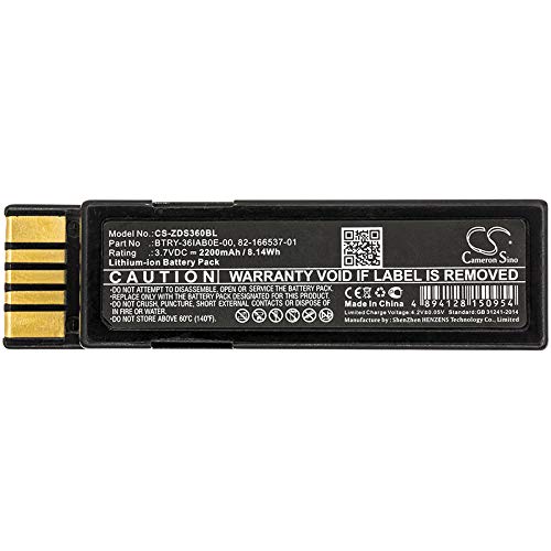 SOLAF 3.7V Compatible with Battery for Zebra 82-166537-01, BTRY-36IAB0E-00 DS3600, DS3678, EVM, LI3600, LI3678, LS3600, LS3678