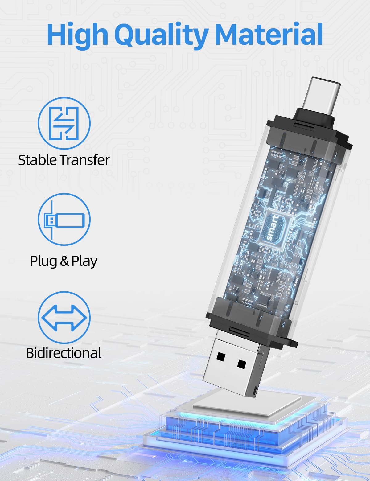 Vanja SD Card Reader, 3 in 1 USB/USB C/Micro USB Micro SD Card Reader Adapter for Mac, MacBook, iPhone 15, Camera, Android Phone, PC, Laptop, Supports Memory Card SD/Micro SD/TF/SDHC/SDXC/MMC