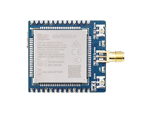 Waveshare SIM7600G-H 4G Communication Module, Multi-Band Support, Compatible with 4G/3G/2G, with GNSS Positioning-Pre-soldered Version