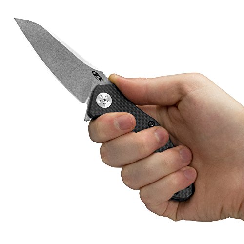 Zero Tolerance 0770CF Folding Knife; 3.25β High-Performance Crucible S35VN Steel Blade, Stonewashed Finish, Carbon Fiber Handle, SpeedSafe Assisted Opening, Liner Lock, Reversible Pocketclip; 3 OZ , black