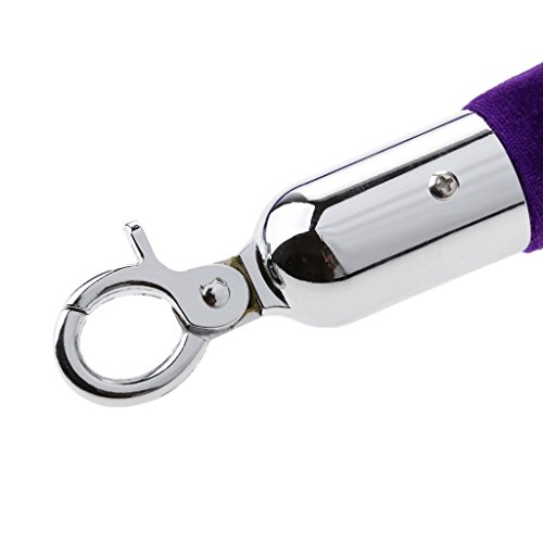 YiYLunneo Velvet Hanging Ropes Crowd Control Stanchion Ropes fit for Movie Theaters,Grand Openings,Restaurants,Hotels (1.5Meter, Purple)