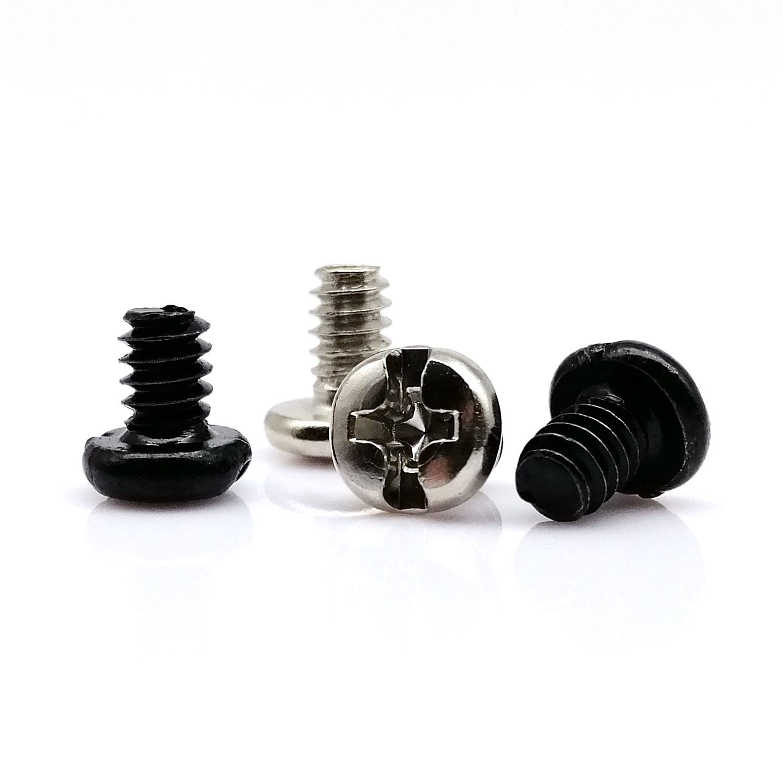 WAAZI Industrial Screws 25pcs Silver Black PC Case Hard Drive Disk HDD Power Supply PSU Sound Video Graphics Card Mount Fix Repair Screw Bolt Computer E (Color : Silver)