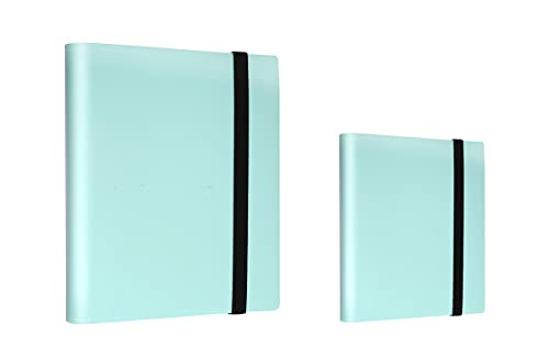 Trading Card Binder Album Holder Protector Pages Sleeves Folder 9 Pockets 4 Pockets for Amiibo Cards Series 1-5 Standard Size TCG Blue