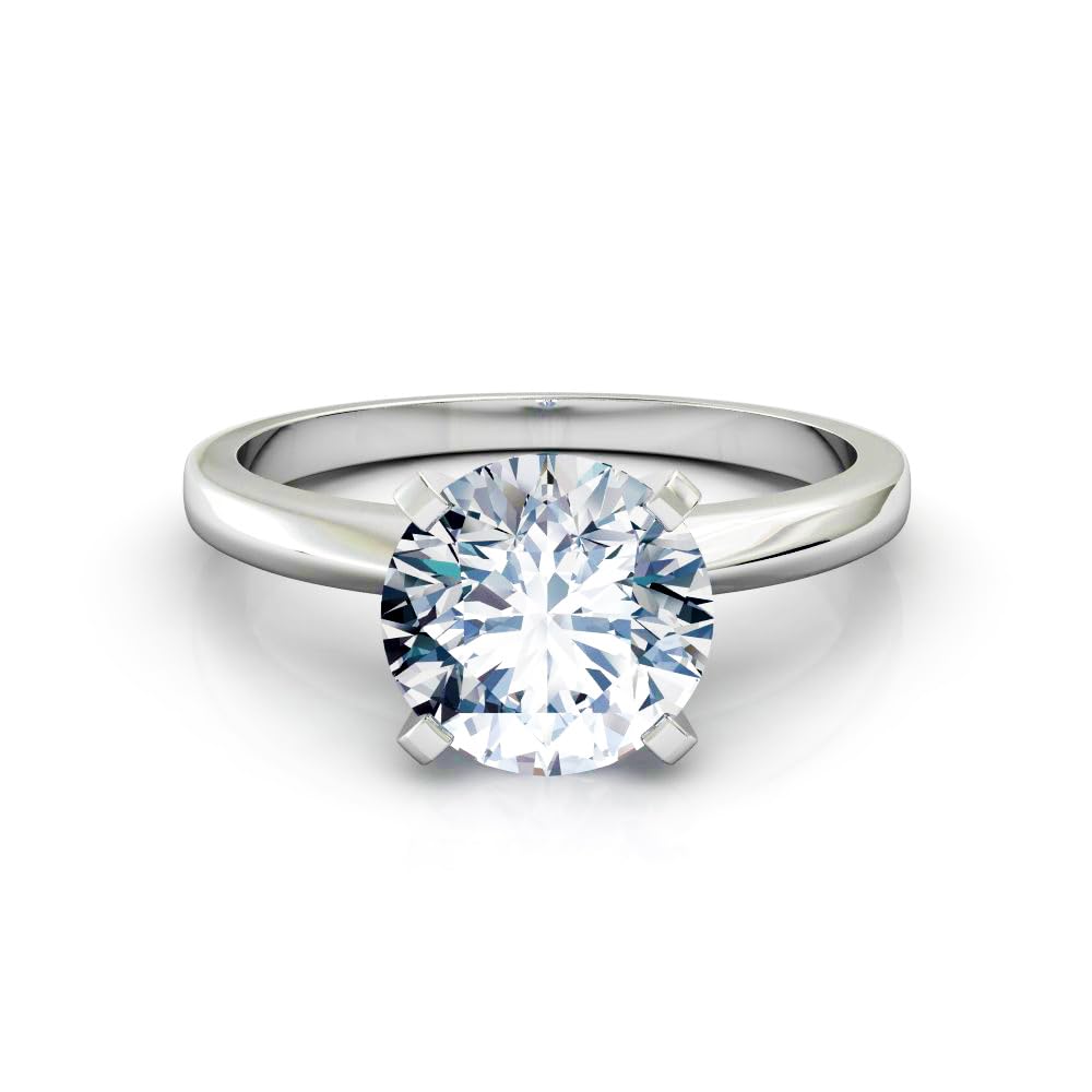 PREVELI 925 Sterling Silver Band Channel Set Moissanite Engagement Ring Simulated Diamond Rings For Women Size 6