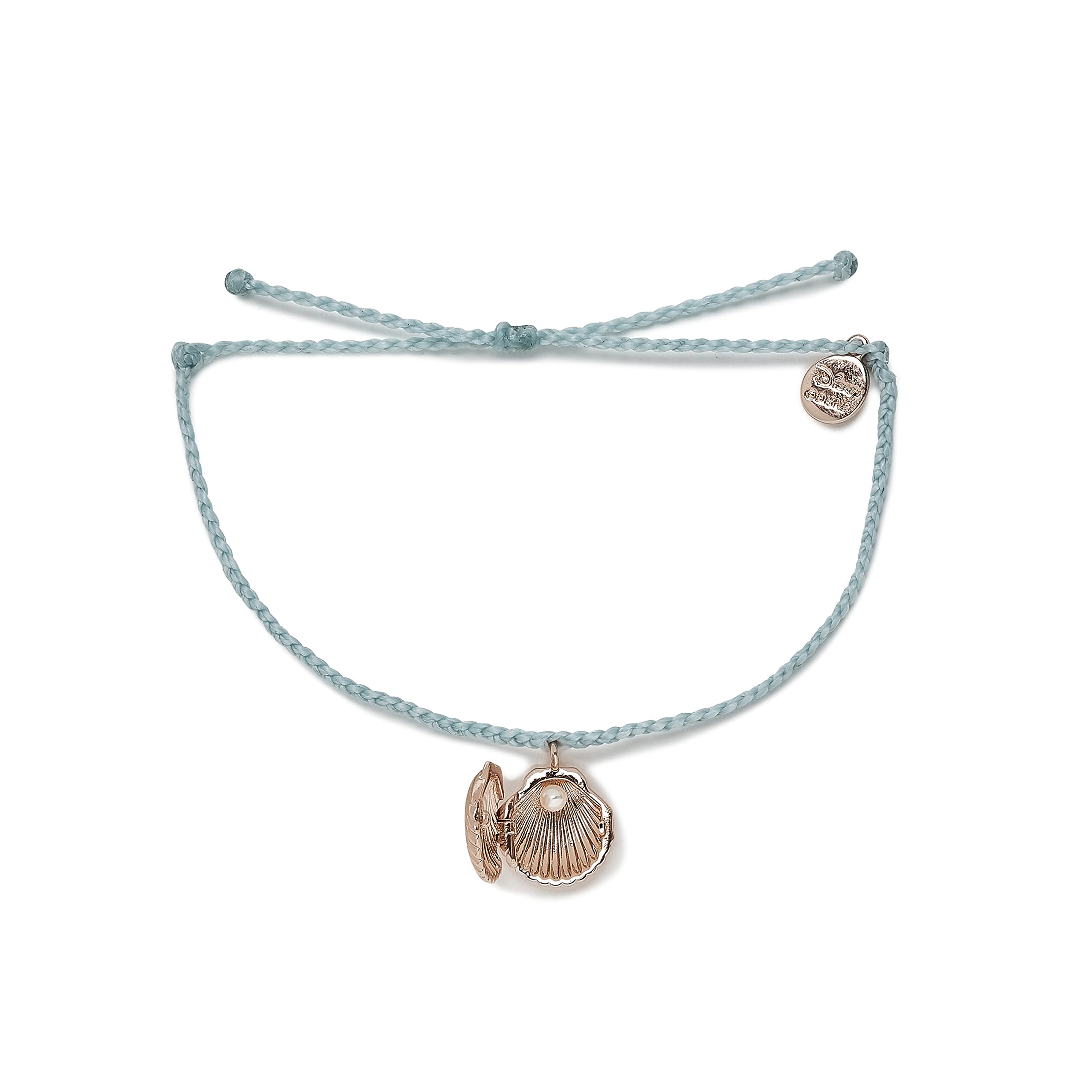 Pura Vida Rose Gold-Plated Disney Little Mermaid Locket Bracelet - Adjustable Band, Brand Charm - Ice Blue