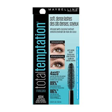 Maybelline Total Temptation Waterproof Very Black 800 .3 Fl