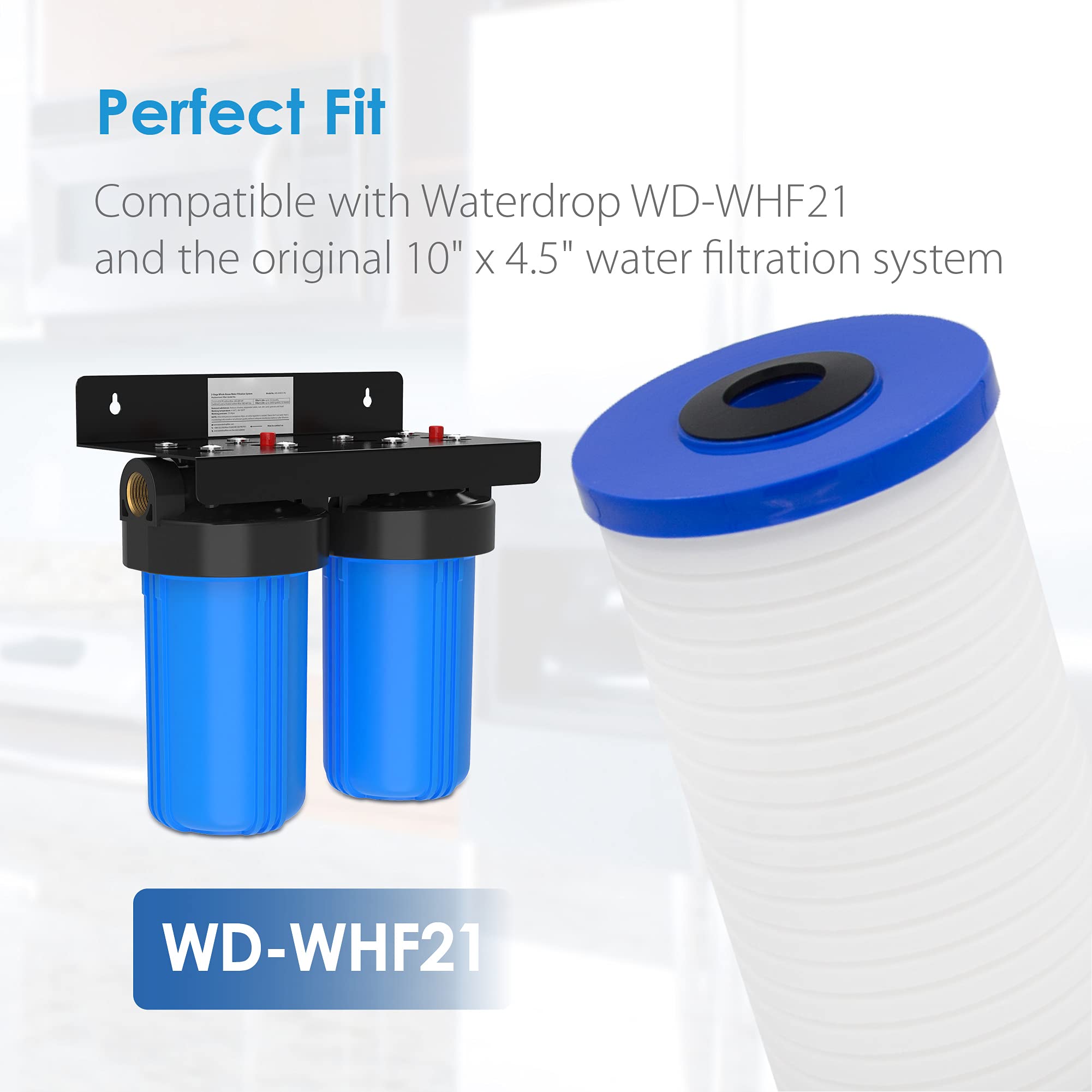 Waterdrop AP810 Whole House Water Filter, Replacement for 3M Aqua-Pure AP810, AP801, AP811, Whirlpool WHKF-GD25BB