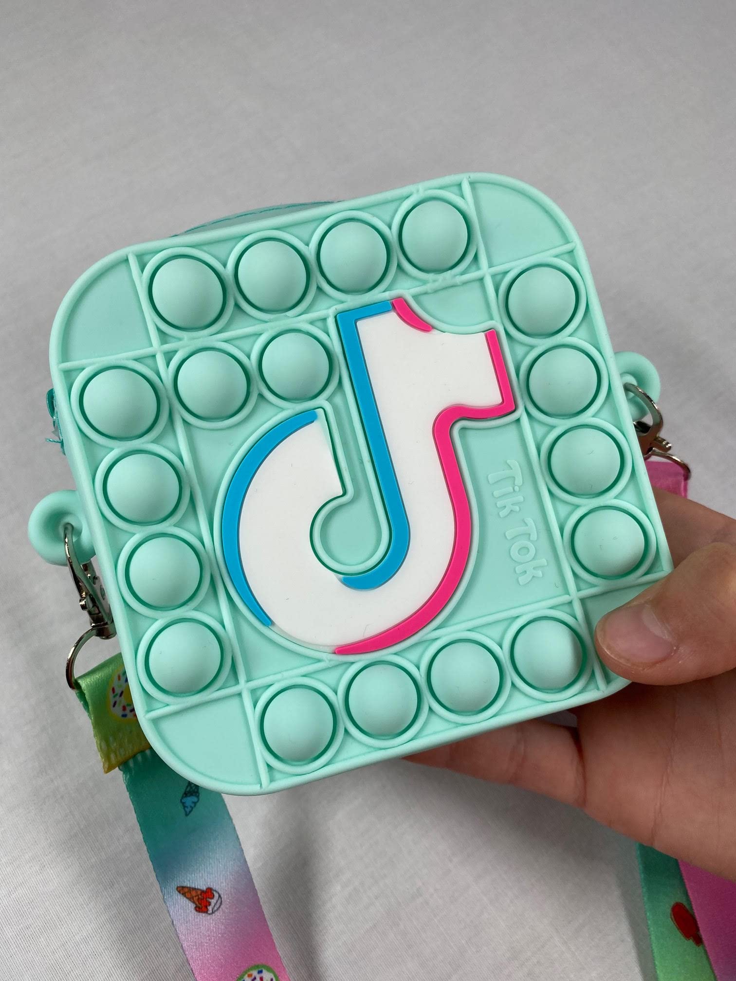 Taycia Fidgets n Fun TikTok Pop it Purse (Cyan), TI-F2002