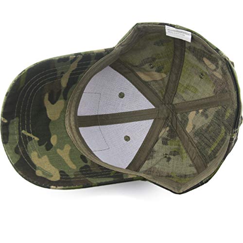 Masktide Snake Camouflage Camo Baseball Cap with American Flag USA Tactical Operator Army Military Hat for Shooting Hunting