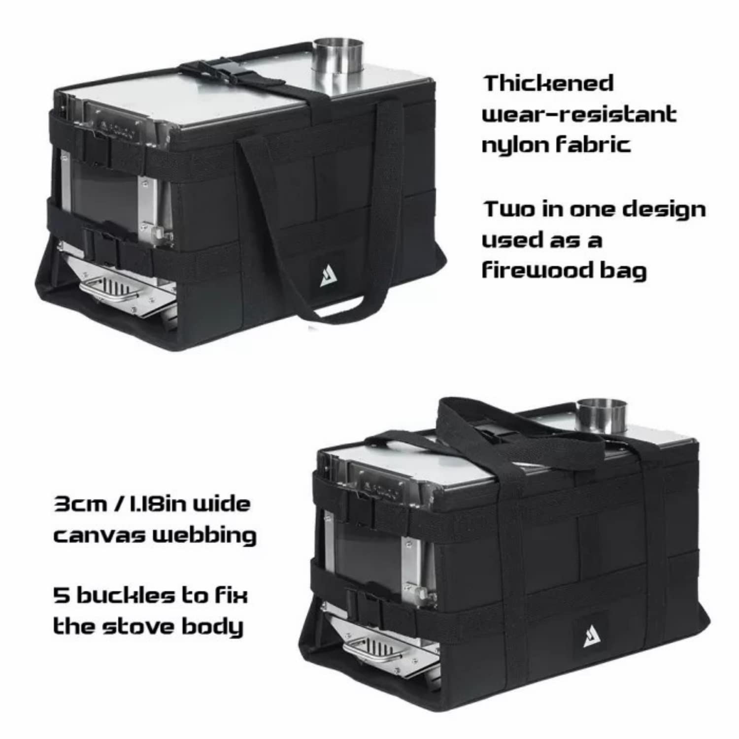 Oroqen Camping Wood Stove Portable Stainless Steel Stove (without stove fire mat)