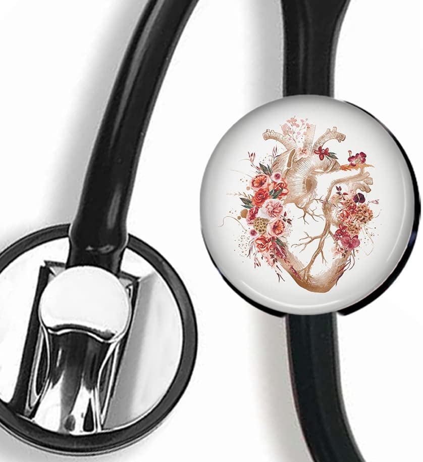 Watercolor heart Stethoscope Tag,Steth ID Tag,Nurse Badge,StethoscopeTag