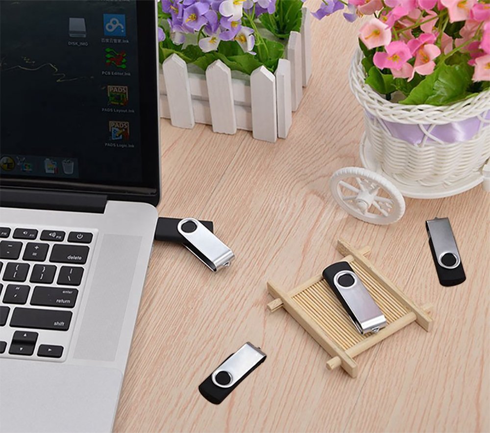 Maspen 10 Pack 32GB USB Flash Drives Bulk Pack USB 2.0 Thumb Drives Small Capacity Memory Stick Jump Drive Pen Drives (32 GB, 10pcs, Black)
