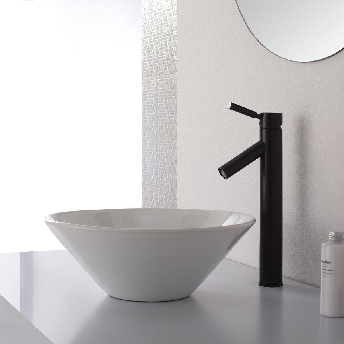 Kraus FVS-1002ORB Sheven Single Lever Vessel Bathroom Faucet Oil Rubbed Bronze