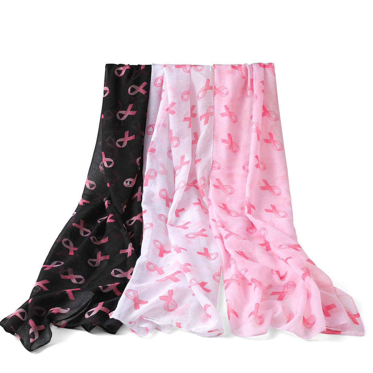 Nollia [2-Pack Soft Women's Scarves with Love Hearts - Pink & Red Heart Scarf for Woman - Gift Set