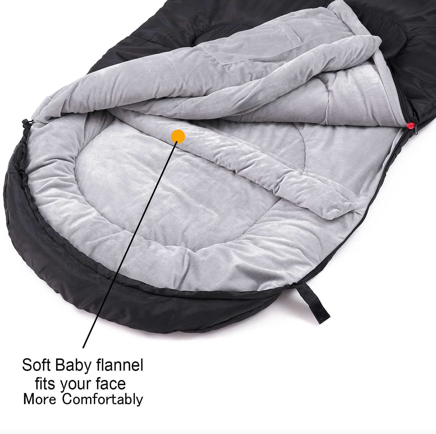 ORRSTAR 0 Degree Extra Large Flannel Big and Tall XXL Warm Winter Camping Sleeping Bags for Adults Cold Weather Mens Zero Degree