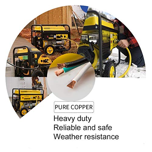 Yodotek 25FT Heavy Duty Generator Extension Cord,NEMA L5-30P/Three 5-15R, 3 Prong 10 Gauge Flexible Generator Cable, Generator Power Cord,30Amp 3750 Watts Yodotek