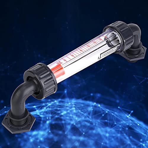 Waterflow Meter, ABS Plastic High Accuracy Liquid Flow Measuring Tool Transparent Panel Tube Type for Various Liquid Media