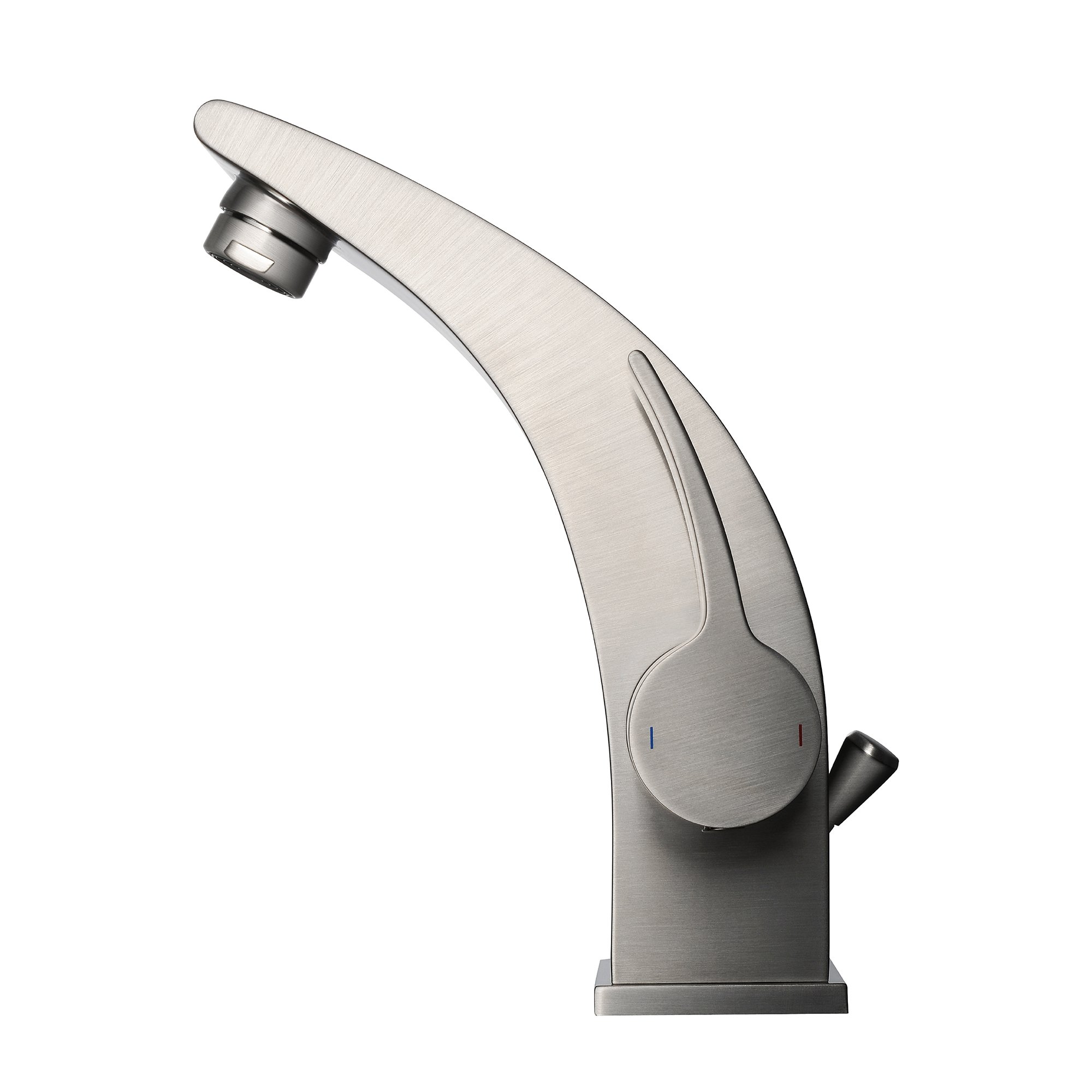 Kraus KEF-14701BN Illusio Single Lever Basin Bathroom Faucet Brushed Nickel