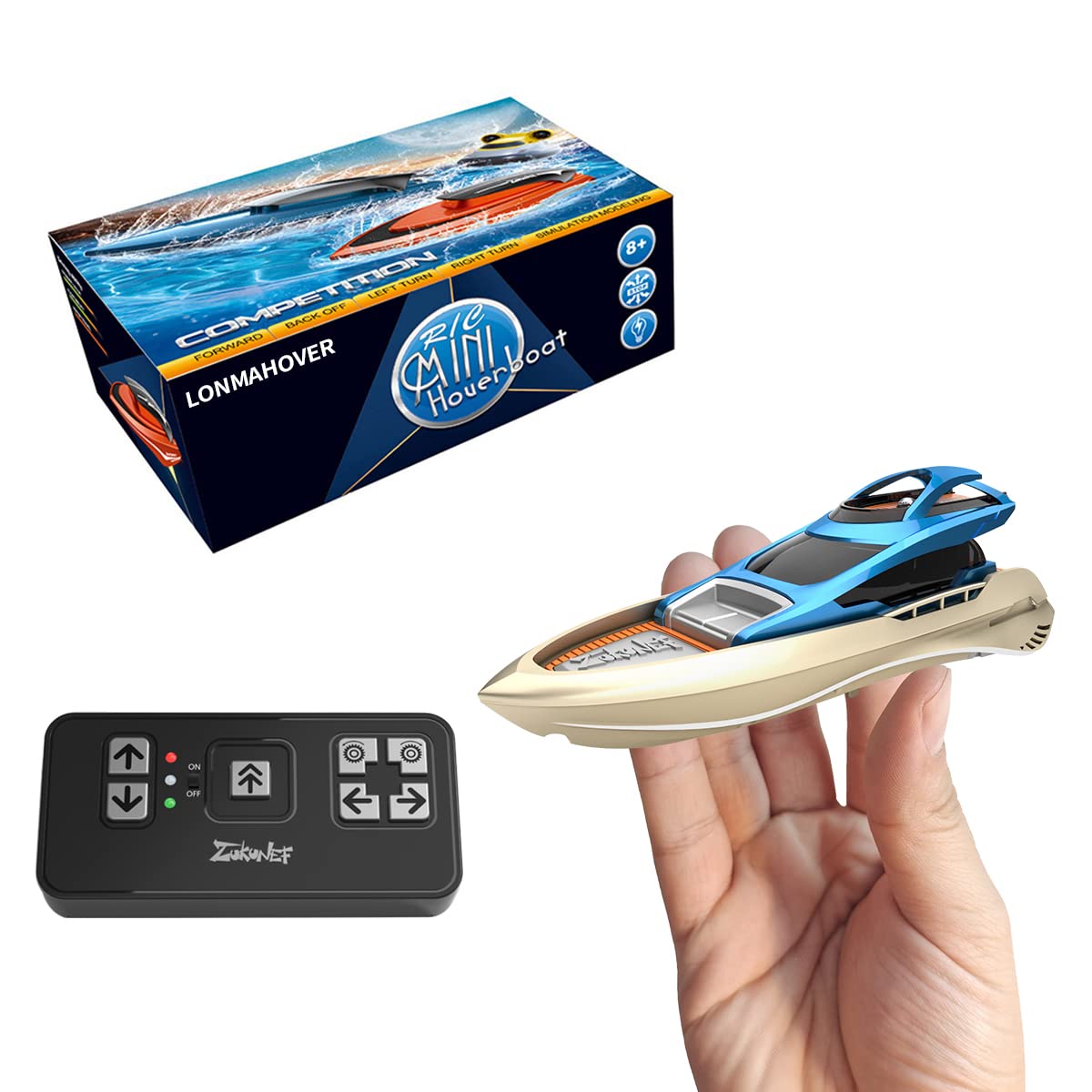 LONMAHOVER RC Boat Mini,Remote Control Boat for Pools and Lakes,2.4ghz RC Boats for Kids,Low Battery Alarm,Suitable for Multiple People to Compete Together (Purple)