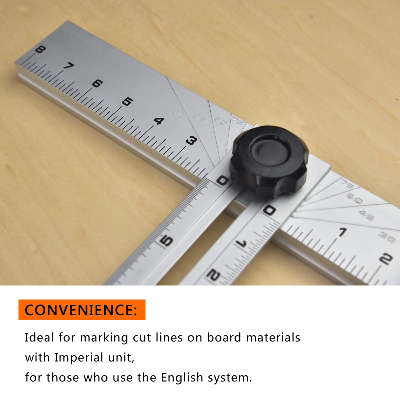 Triangle Ruler Square Carpentry Squares Folding Aluminium Frame Construction Tools Combination 24/48 Inches in Framing Roofing Stair Work Woodworking Movable Right Angle 90°45 Degree Angle Ruler