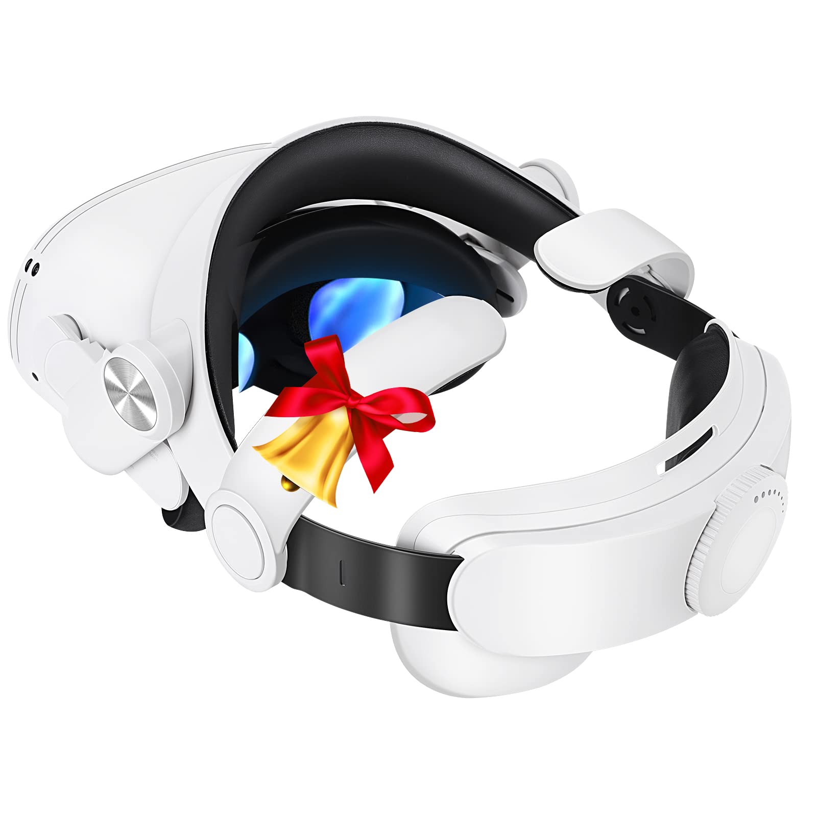 Quest 2 Elite Head Strap by 2BK,Soft Foam and Comfortable Skin-Friendly PU Surface,Reduce Facial Pressure,Light and Adjustable,Perfect for Adults and Kids