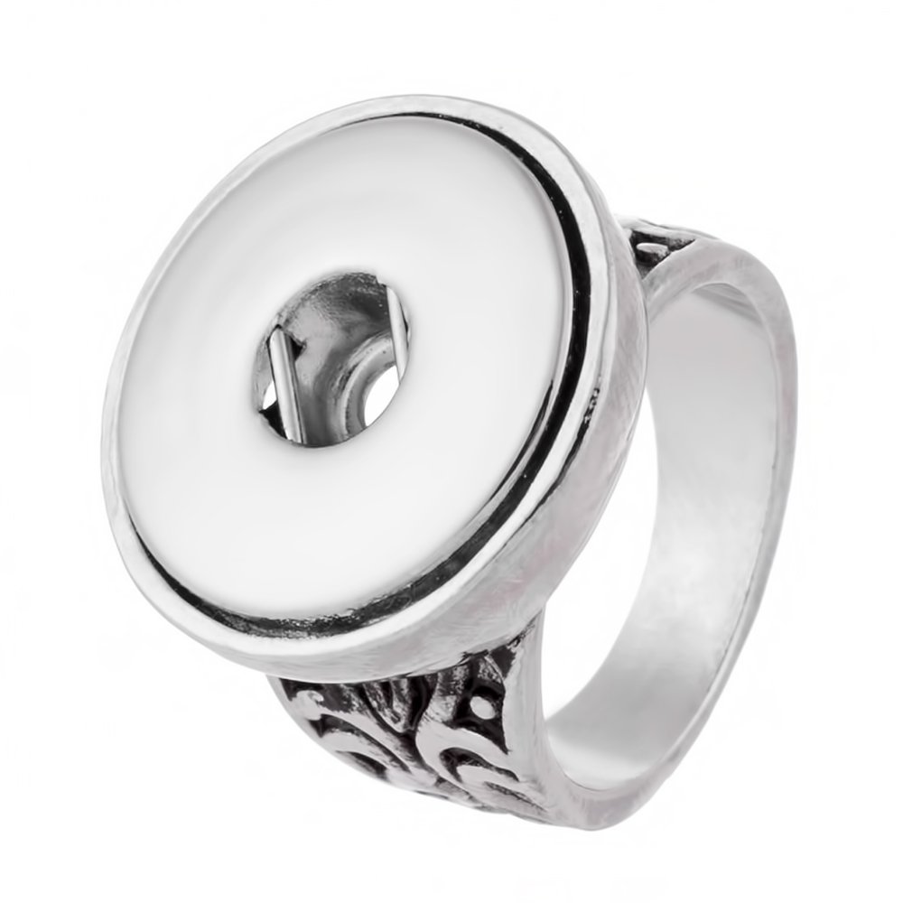 LOV*MOMENT Lovmoment Ring Size 8# Snap Jewelry Fit 18mm Snaps Charms Fingers Thick 17.5mm