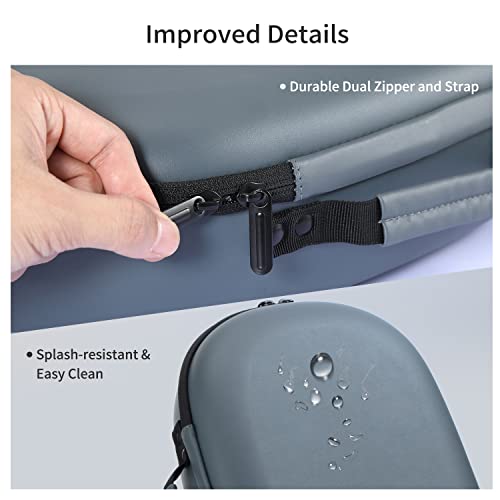 Sonicgrace Case Compatible with Quest 2 Shockproof & Waterproof Carrying Travel Case for Quest 2 VR Headset, Official Elite-Strap, Controllers, Batteries Accessories