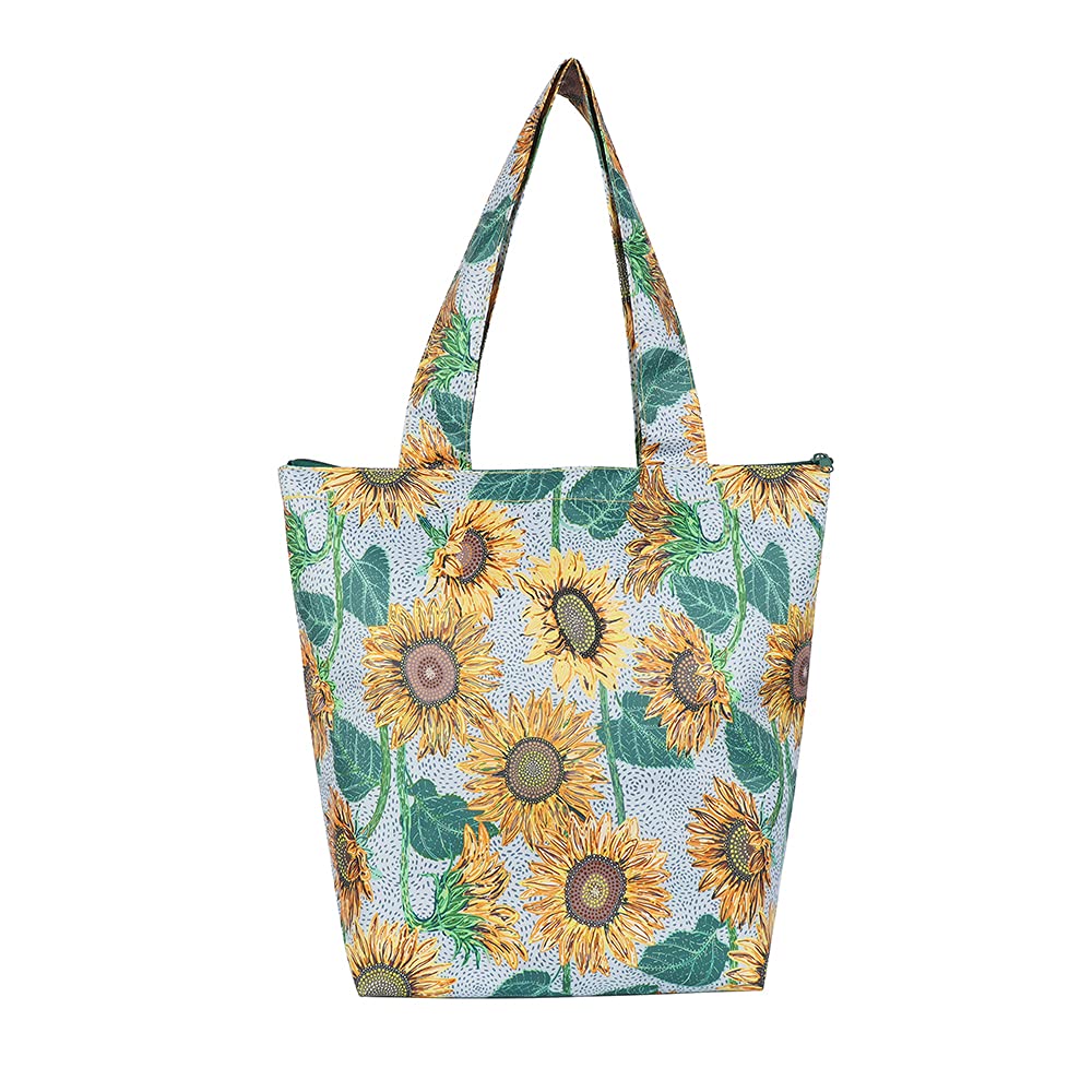 Sachi Heavy Duty Leak Proof Market Tote (Medium, Sunflower)